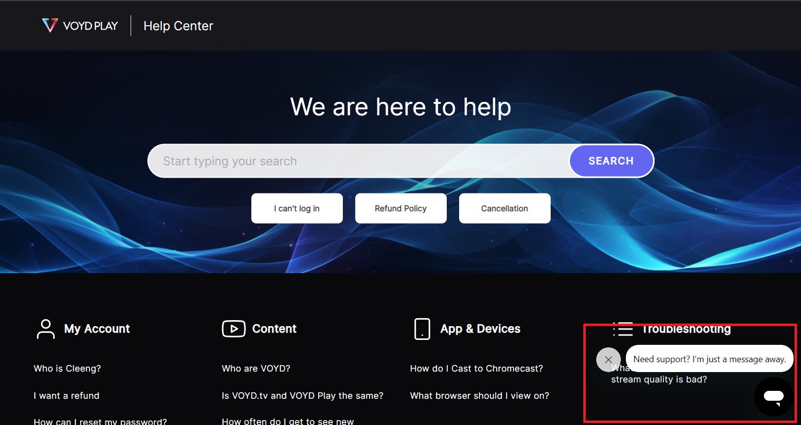How To Contact Support? – VOYDTV